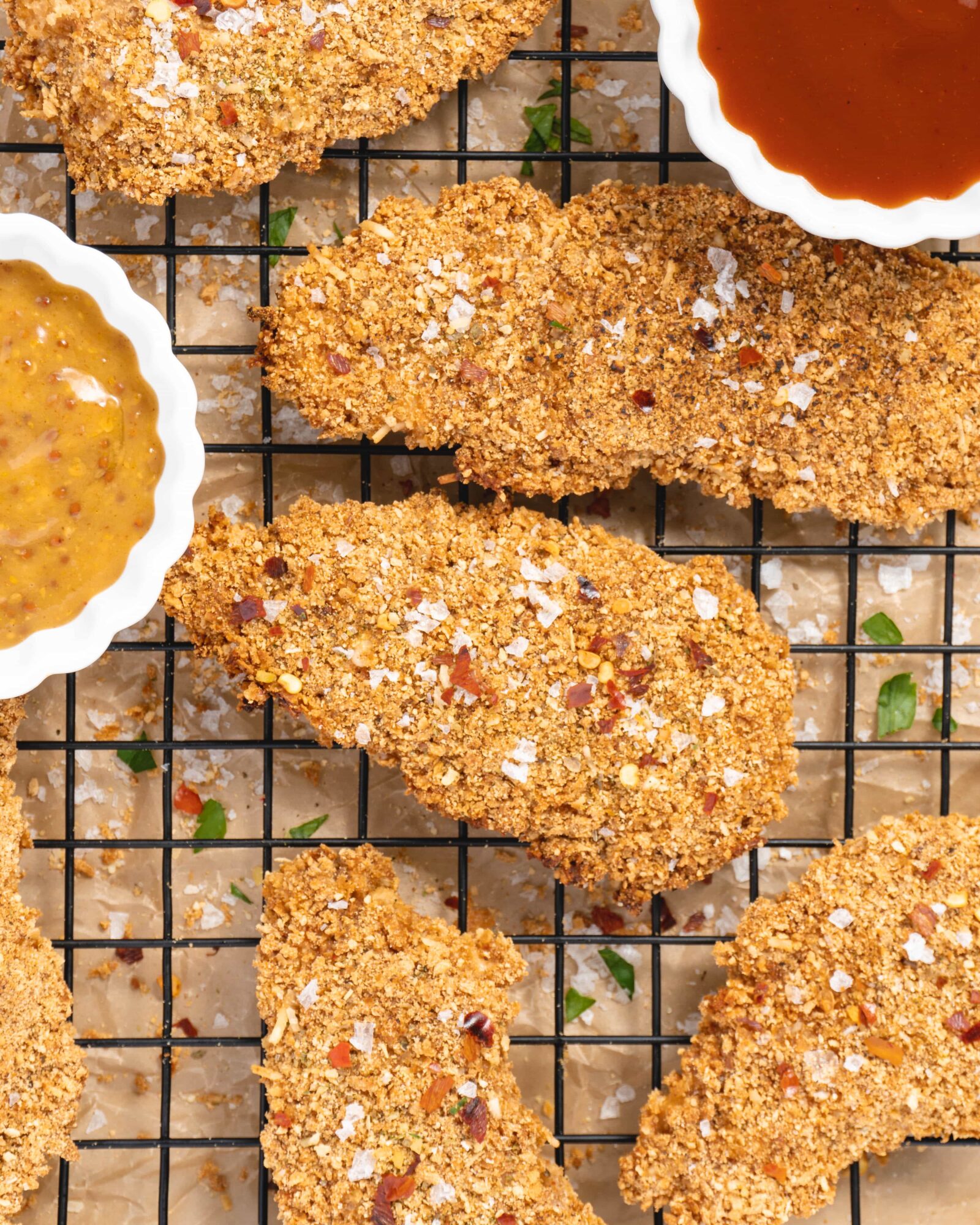 Buttermilk "Battered" Baked Chicken Strips - Food Duchess