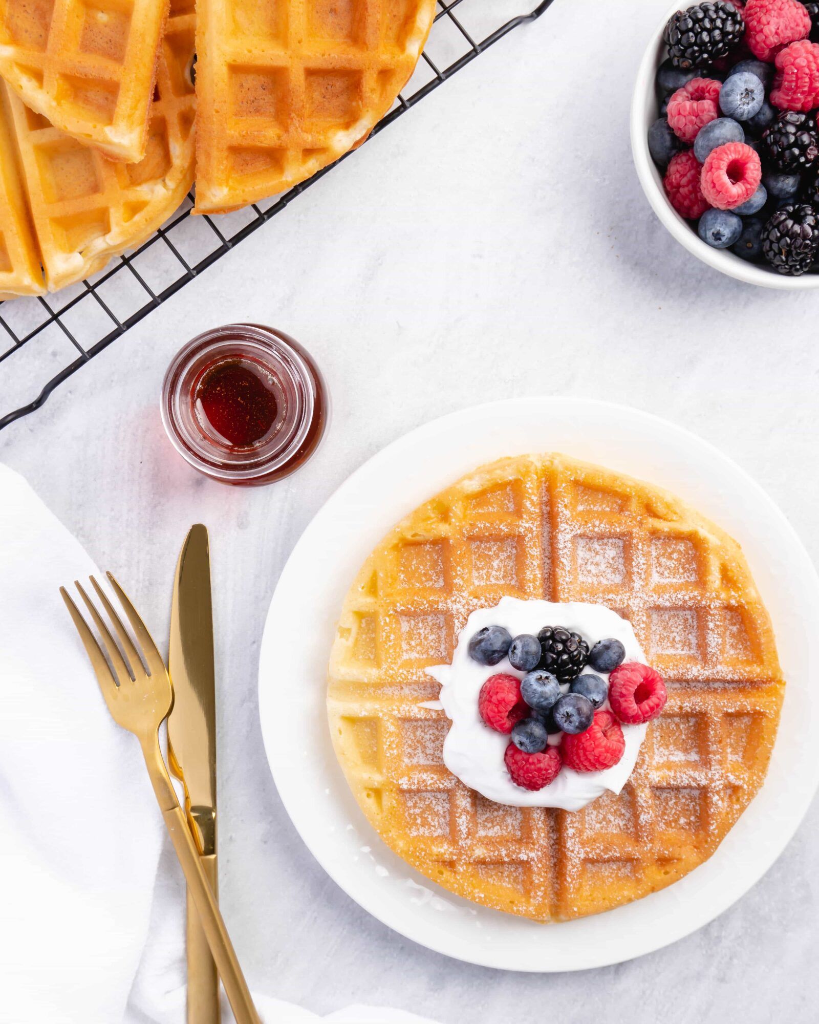 Buttermilk Belgian Waffles - Food Duchess