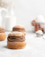 Mocha Cream Puffs with Craquelin Topping - Food Duchess