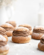 Mocha Cream Puffs with Craquelin Topping - Food Duchess