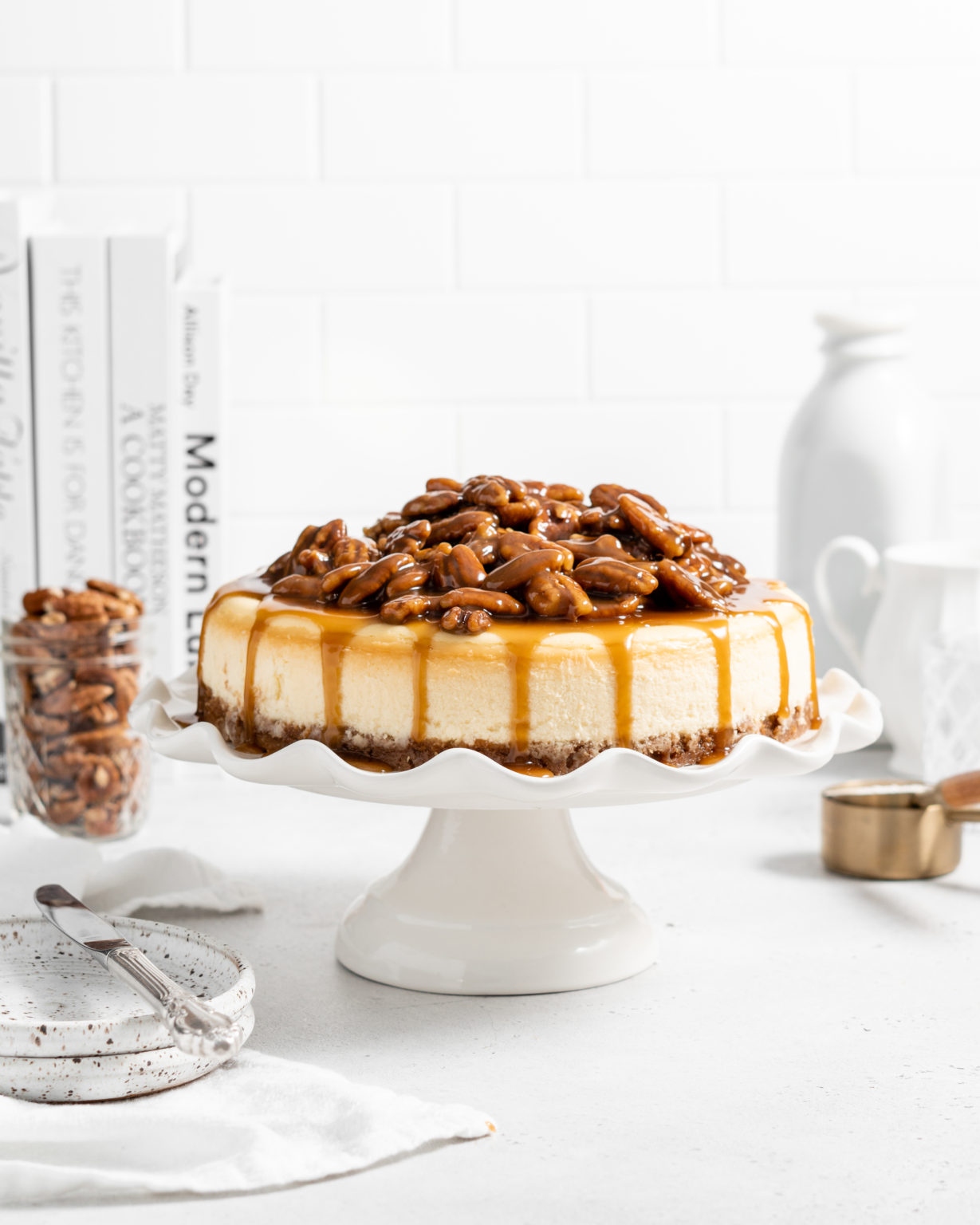 The BEST Caramel Pecan Cheesecake - Food Duchess