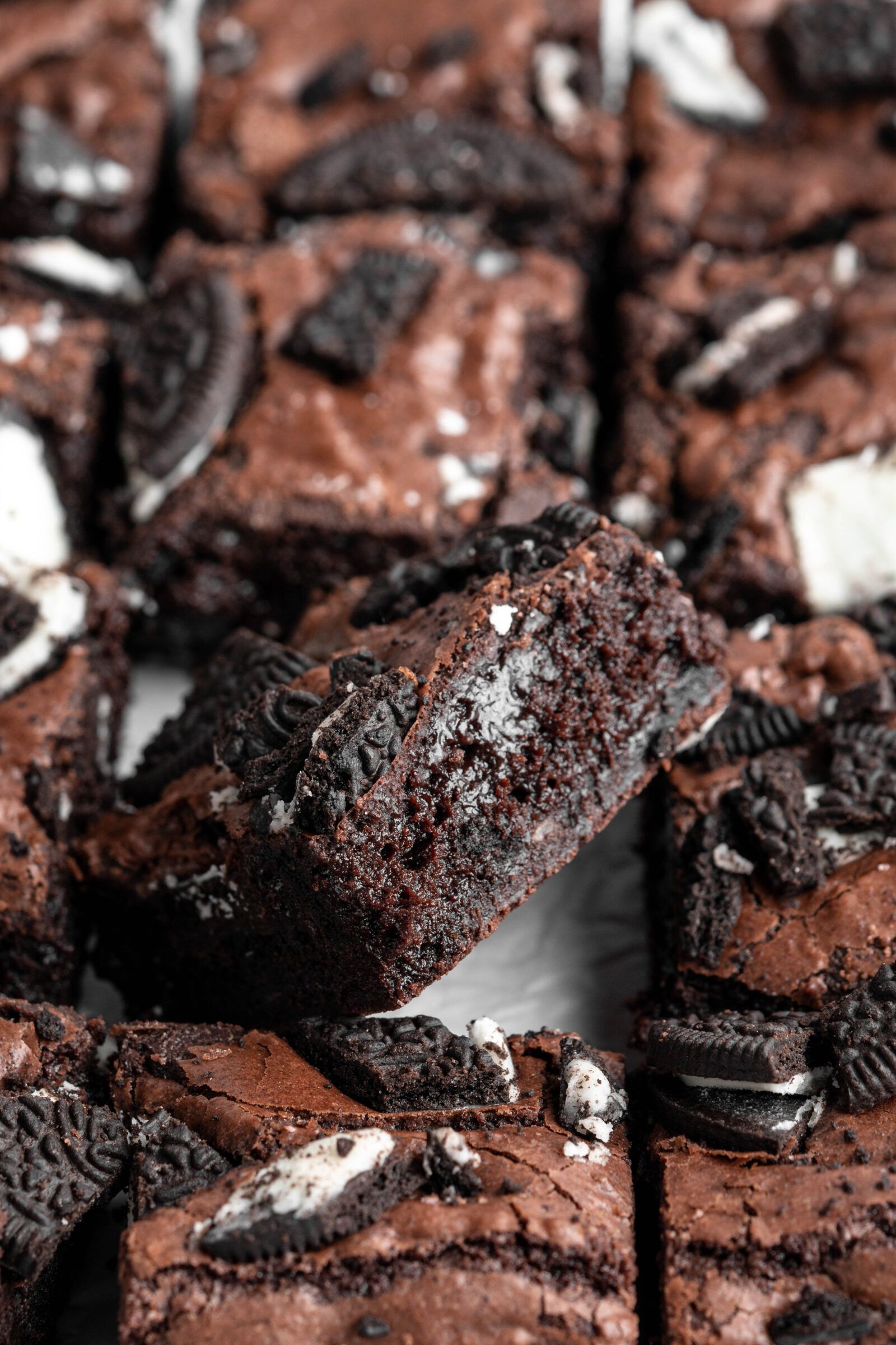 Chewy Fudgy Oreo SunButter Brownies - Food Duchess